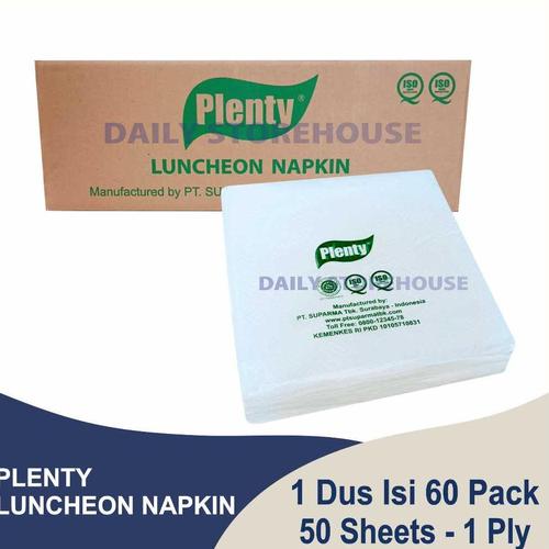 Jual NEW 1 Dus Tissue Plenty Luncheon Napkin Full Emboss 50 Sheets1 Ply ...