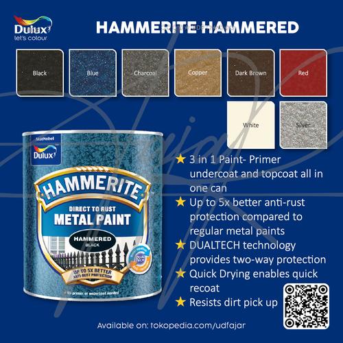 Jual Dulux - Hammerite - DTR Metal Paint - Hammered Finish - Blue ...