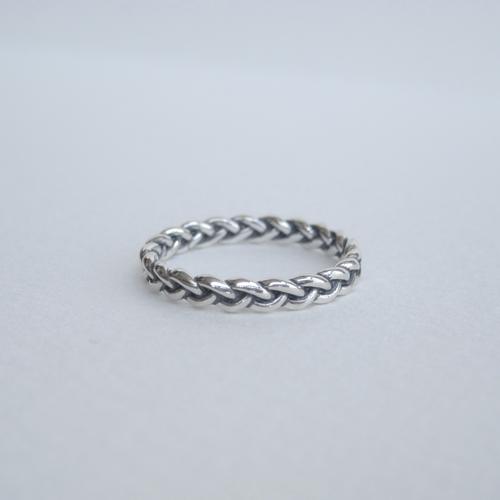 Jual Braided Twisted Band Oxidized Sterling Silver 925 Stacking Dainty ...