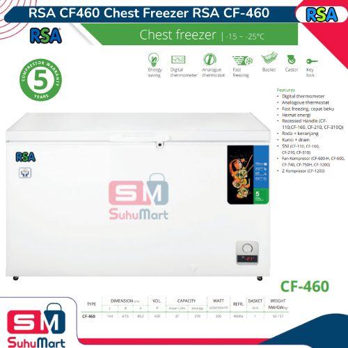 Jual RSA Chest Freezer Box 420 Liter CF-460 / CF 460 / CF460 - Jakarta ...
