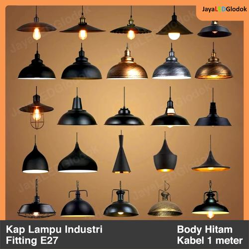 Jual Lampu Gantung Ruang Makan Industrial Mini Bar Kitchen Island Hitam ...
