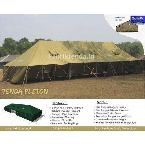 Jual Tenda Peleton TNI | Tenda Pleton Komando Militer Barrak Ukuran 6M ...