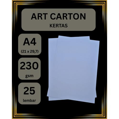 Jual KERTAS ART CARTON 230 GSM A4 25 lembar KARTU NAMA FLYER - Kab ...