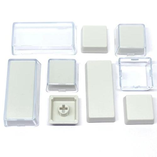 Jual 18mm Flat Blank Keycap with Clear Encloser for Polyglot Steno ...