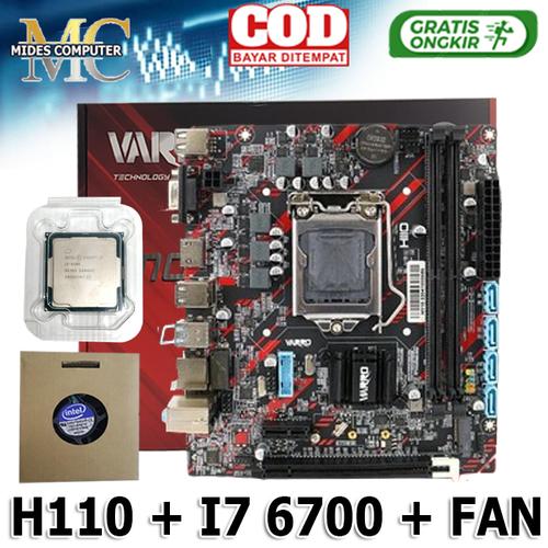 Promo Paket Mobo Mainboard H110 Varro LGA 1151 Plus Processor i7 6700 + fan - Kota Bekasi ...