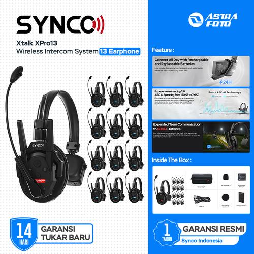 Promo Synco Xtalk XPro13 Wireless Intercom System with 13 Single-Ear Headsets (2.4 GHz) Cicil 0% ...