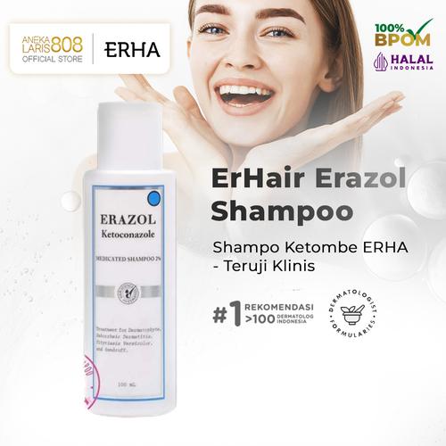 Jual ERHA ERAZOL SHAMPOO u/ Infeksi Jamur, Dermatitis Seboroik, Ketombe ...