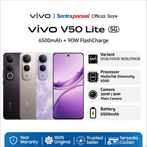 Promo VIVO V50 LITE 5G 12GB/512GB 8GB/256GB - Original Garansi Resmi ...
