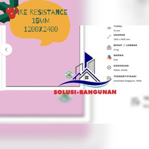 Jual Gypsum yoshino fire resistance 15mm 1200x2400 / gipsum api / fr ...