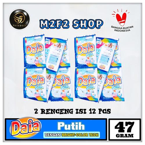 Jual Daia Putih Detergent Bubuk Sabun Cuci Baju Sachet - 47 gr (Harga 2 Renceng) - Jakarta Pusat ...