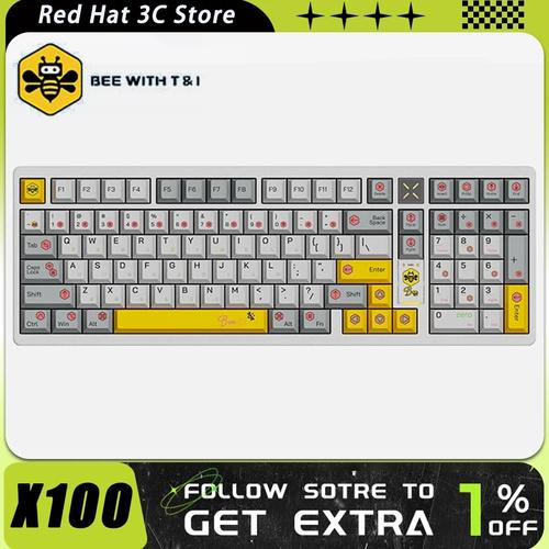 Jual Bee With TI XANADU X100 Mechanical Keyboard Three Mode RGB Low ...