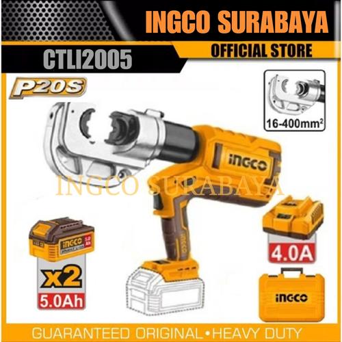 Jual INGCO CTLI2005 CORDLESS HYDRAULIC CRIMPING 120KN TANG PRESS SKUN ...