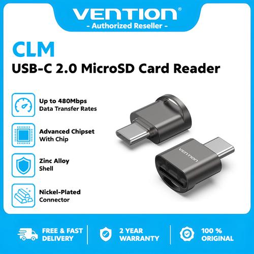 Jual Vention Card Reader MicroSD USB Type-C Memory Card Reader ...