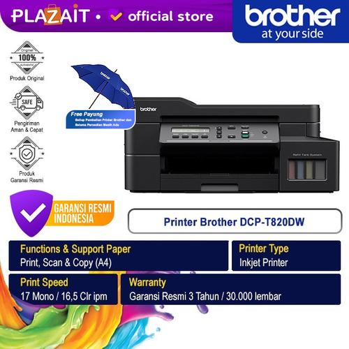 Promo Brother Printer Ink Tank DCP-T820DW A4 WiFi - All In One (Print ...