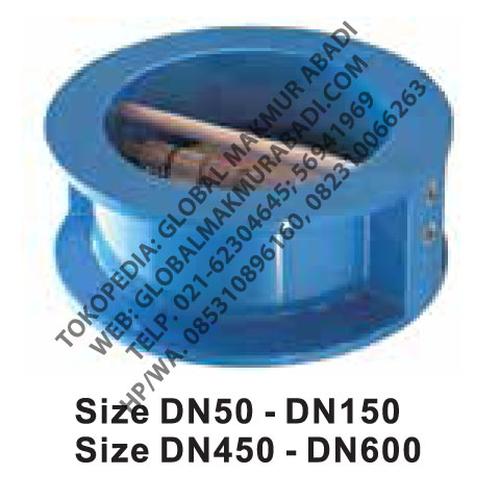 Jual WEFLO FIG5306 WAFER DOUBLE DOOR CHECK VALVE PN16 BODY CI - 6 ...