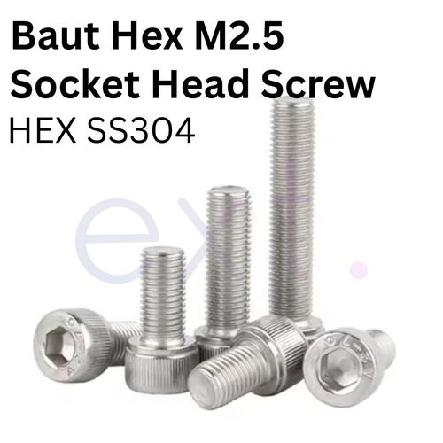 Jual Baut L M2.5 X L4 / L6 / L8 / L10 / L12 / L16 / L20 Baut Hex Socket ...