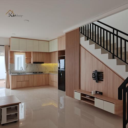 Jual custom interior kitchen set lemari bawah tangga dengan storage ...