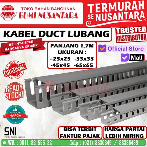 Jual NISO Kabel Duct Lubang PVC 1,7Meter PMD Dak Sisir Panel Listrik ...