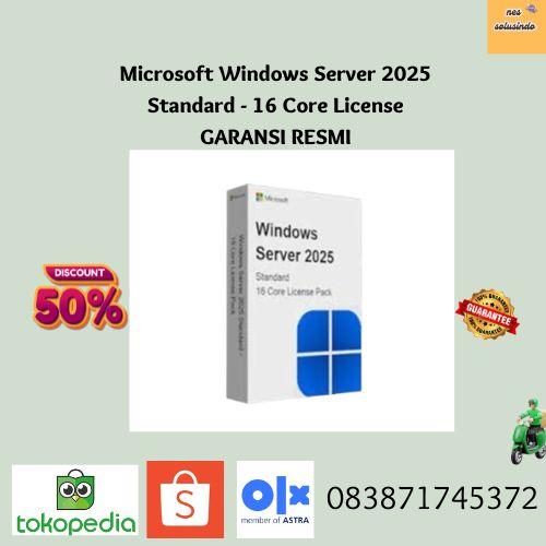 Jual Microsoft Windows Server 2025 Standard - 16 Core License ( GARANSI RESMI ) - Jakarta Utara ...