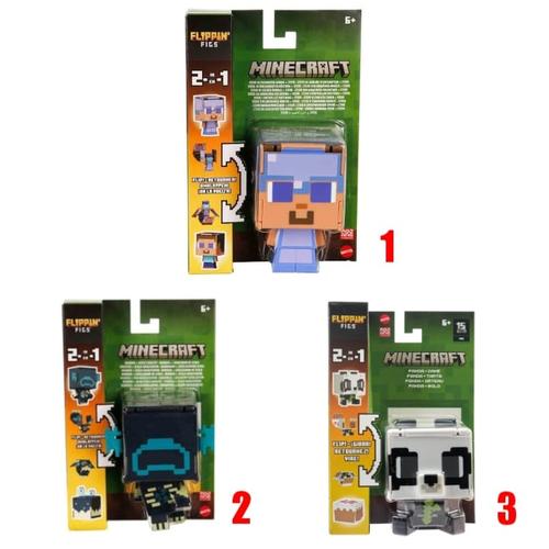 Promo Mainan Anak Mattel Minecraft Flippin’ Figs Figures with 2-in-1 ...
