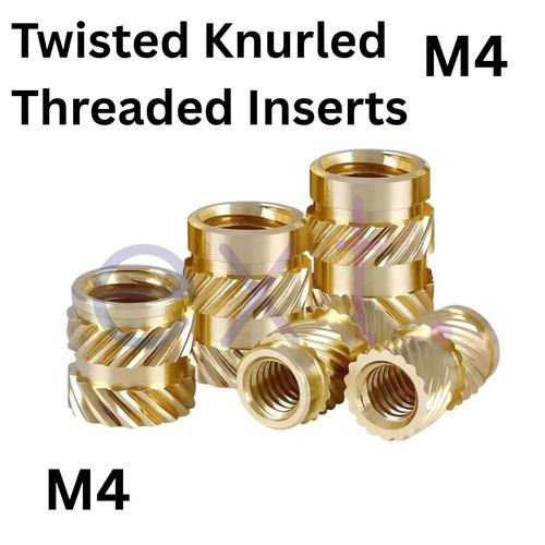 Jual Twisted Knurled Nut Brass M4 x OD 5 / OD 6 / OD 7 Thread Insert ...