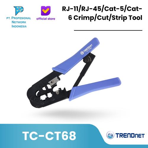 Jual TRENDNET TC-CT68 RJ-11/RJ-45/Cat-5/Cat-6 Crimp/Cut/Strip Tool ...