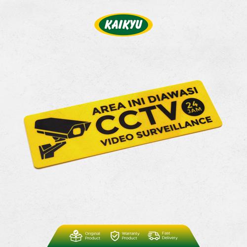 Jual Signboard CCTV akrilik | Papan Tanda Area CCTV 24 JAM Acrilyc ...