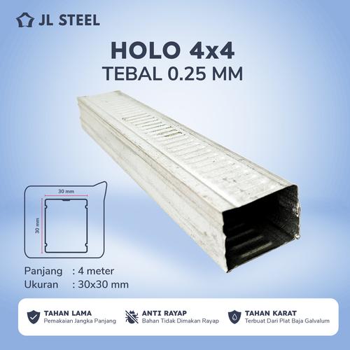 Jual Holo 4x4 mini kecil hollow hollo galvalum kecil 4x4 tebal 0,25mm ...