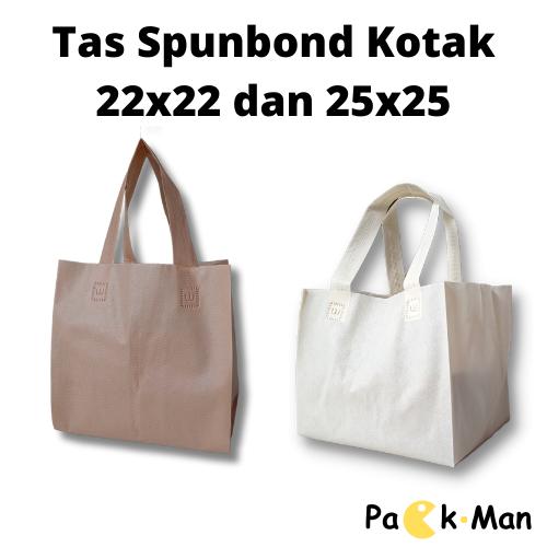 Jual Tas Spunbond Goodie Bag Box Kotak Nasi 22x22 dan 25x25 | Harga ...