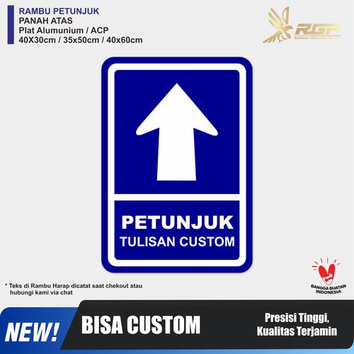 Jual Rambu Petunjuk Panah Atas Alumunium - ACP 3mm, 40x30cm - Kota ...