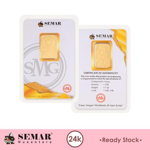 Jual Logam Mulia SMG Gold Press 5gram Emas Batangan Semar Nusantara ...