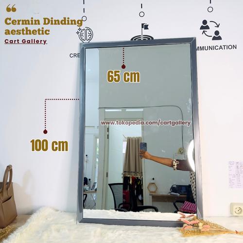 Jual Cermin Kaca Tempel Gantung Dinding Aesthetic 65 X 100 CM Mirror ...