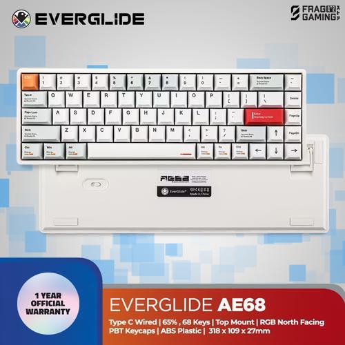 Jual Keyboard Gaming EverGlide AE68 65% Layout Mechanical Keyboard RGB ...