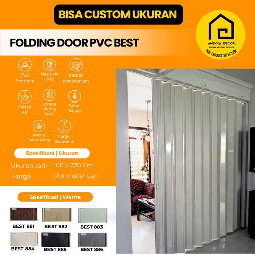 Jual Pintu lipat Folding door PVC BEST , Sekat partisi ruangan , ukuran ...