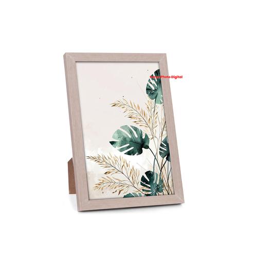 Jual Frame Bingkai Pigura Foto Minimalis Warna Kayu Broken White Ukuran ...