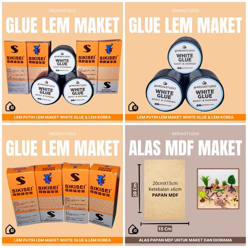 Jual papan mdf alas maket diorama stik kayu ice cream lem korea lem ...