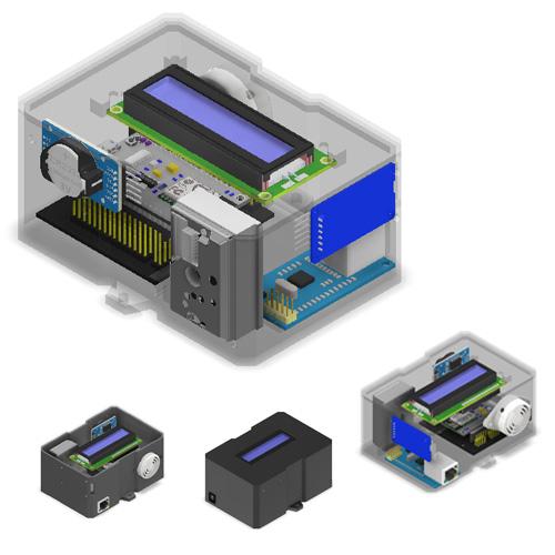 Jual Case Dust Sensor Debu GP2Y1010AU0F Nodemcu Baseboard Esp8266 LCD ...