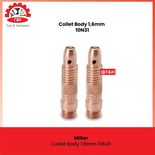 Jual MILLER Collet Body 1/16" 10N31 1.6mm For Tig Torch WP-17 & WP-18 & WP-26 / 10 Pcs ...