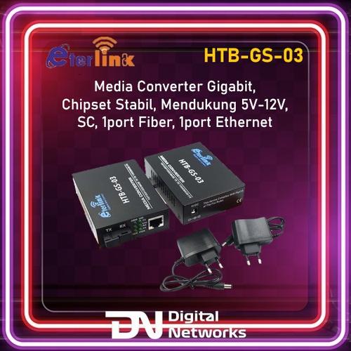 Jual Converter Gigabit GS03 HTB GS03 Converter FO Gigabit EterLink GS03 ...