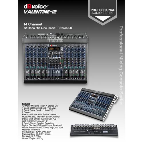 Jual MIXER DBVOICE VALENTINE12 VALENTINE 12 14CH GARANSI DB VOICE ...