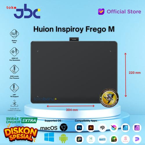 Promo Huion Inspiroy Frego S L310 & M L610 Pen Tablet Bluetooth Drawing ...