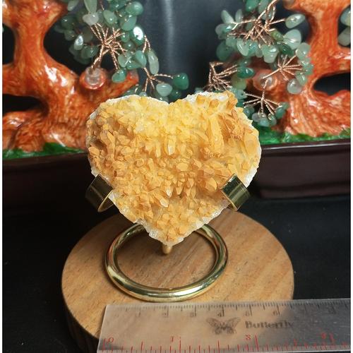 Jual Batu Natural Chrysanthemum Quartz Crystal Cluster Heart (2 ...