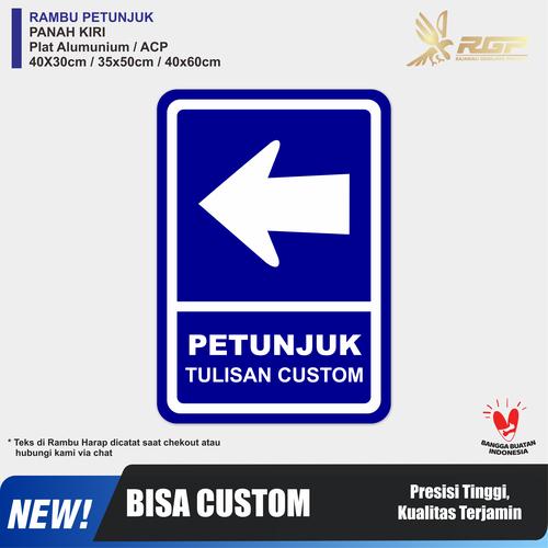 Jual Rambu Petunjuk panah kiri Alumunium - ACP 3mm, 40x30cm - Kota ...