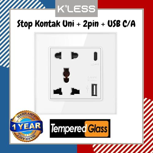 Jual Stop Kontak Dinding Tanam Wall Socket Tempered Glass design dengan ...
