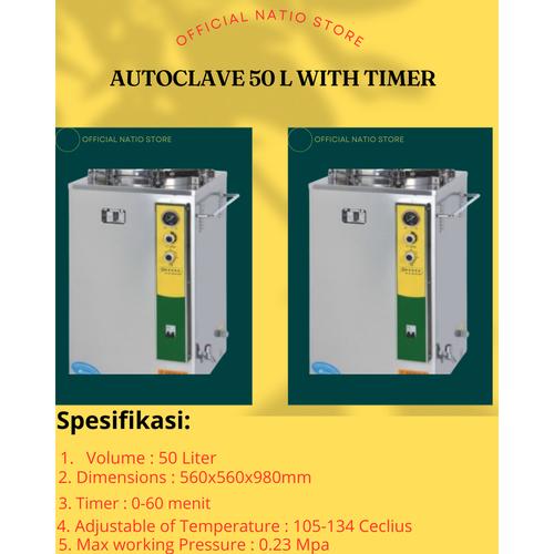 Jual Vertical Pressure Steam STerilizer - Autoclave 50 Liter with Timer ...