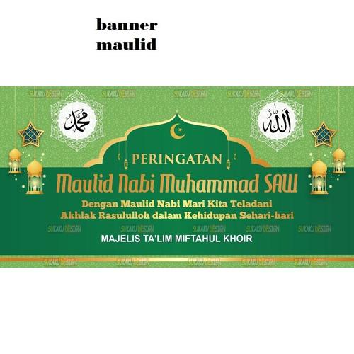 Jual banner / spanduk maulid nabi muhammad saw - 4X1 - Kota Tangerang ...