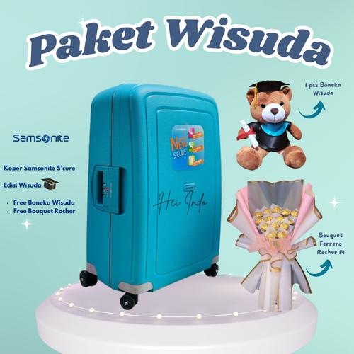 Jual Hadiah Wisuda Koper Samsonite S'cure Koper Hardcase Free Boneka ...