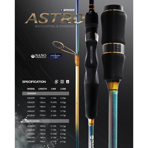 Jual Rod / Joran IROLY ASTRO SOLID CARBON NANO COMPRESSED - 662SP / 6 ...