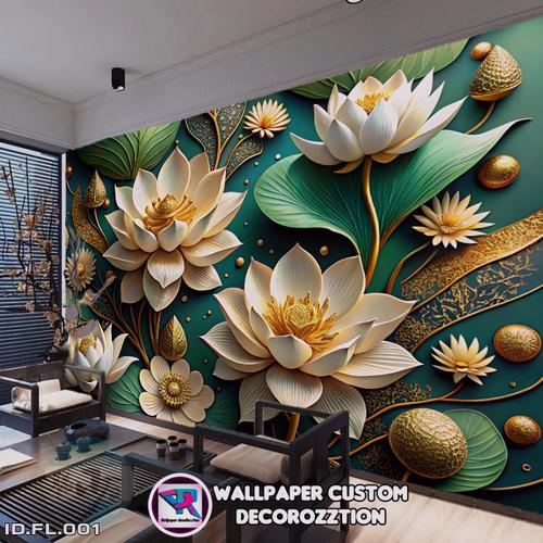 Jual WALLPAPER BUNGA 3D - WALLPAPER CUSTOM PREMIUM -WALLPAPER MURAH ...