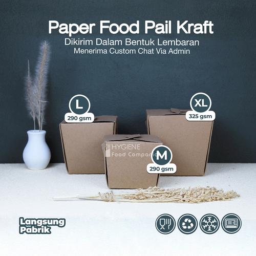 Promo PAPER FOOD PAIL / PAPER RICE BOX LAMINASI ECO KRAFT SEMUA UK - M ...